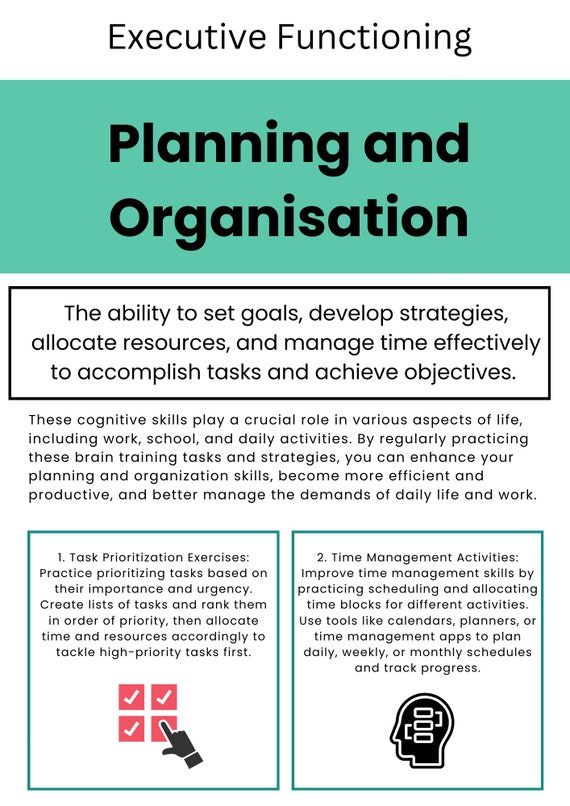Organizational Skills Activities For Students