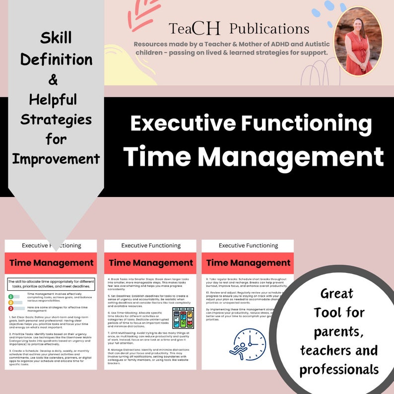Executive Functioning Time Management Manage Time Improve Efficiency ...