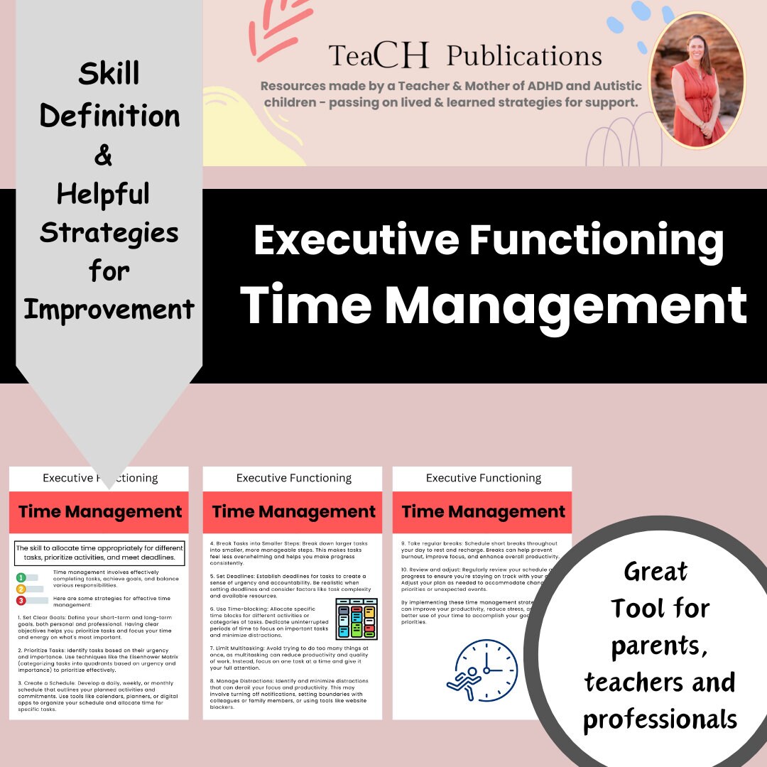 Executive Functioning Time Management Manage Time Improve Efficiency ...