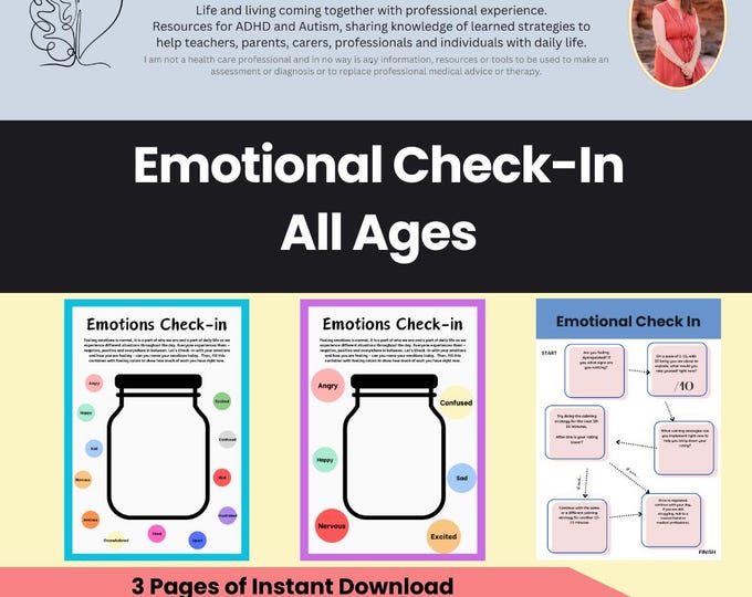 Feelings and Emotions Support Mood Tracker Check in Psychology Print ...