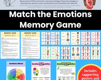 Emotions Memory Game: Social Emotional Learning (PDF Download) - Etsy