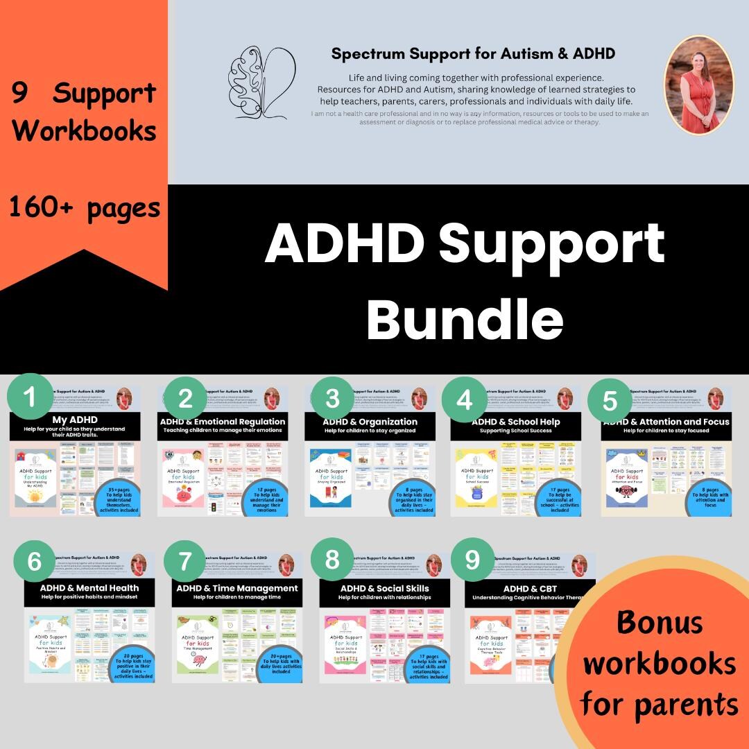ADHD Support Bundle for Kids to Understand Their ADHD & Build ...