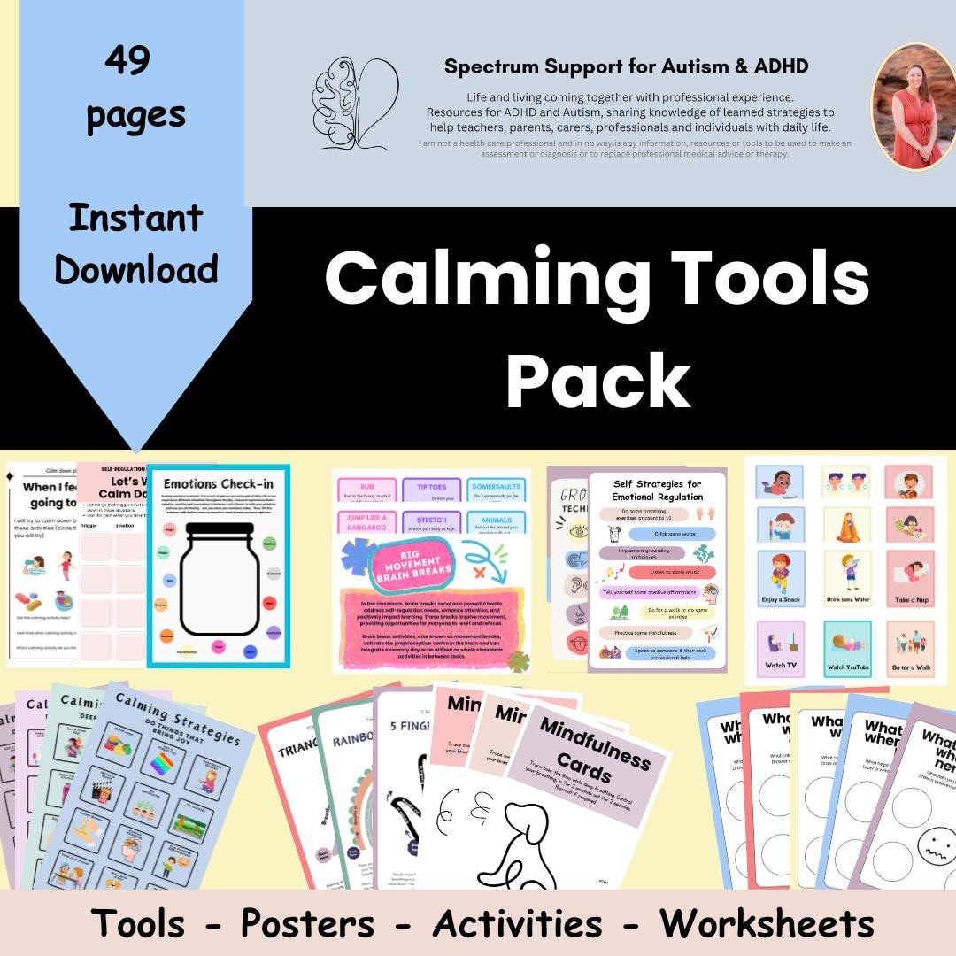 Calming Corner Tools: ADHD, Autism, SEL Resources (digital Download) - Etsy