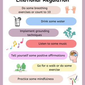Calm Down Poster for Emotional Regulation Autism ADHD Dyslexia Trauma ...