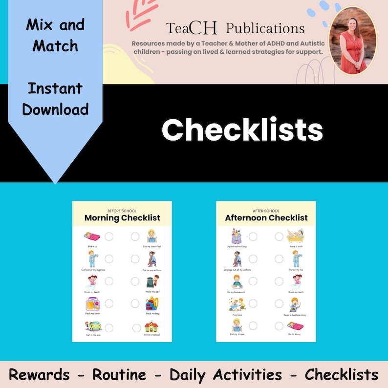 Routine Visual Charts Daily Functioning Support Structure Autism ...