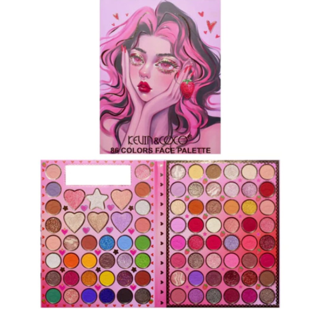 KEVIN & COCO Strawberry Girl 86 Color Face Palette - Etsy