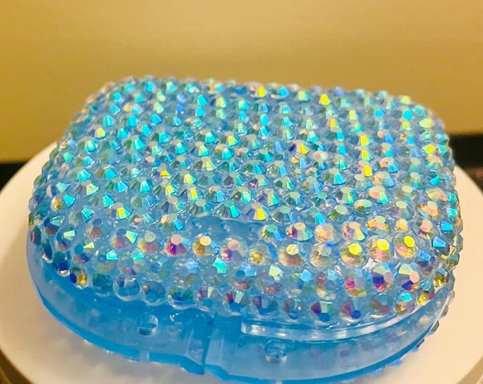 Invisalign Retainer Aligner Case With Mirror Cute Design Purple Flowers ...