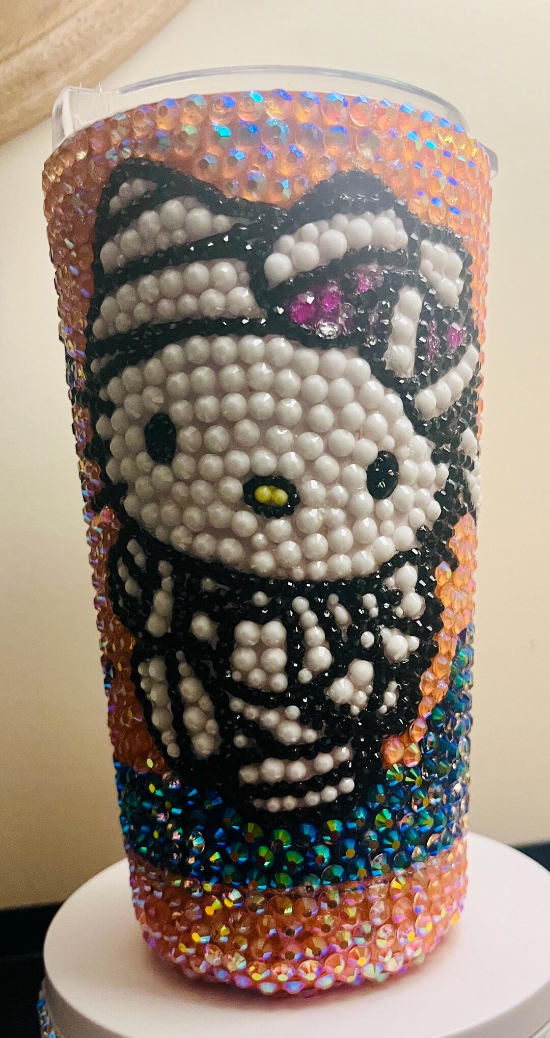 Bedazzled Hello Kitty 20 Ounce Bling AB Rhinestones Halloween Mummy ...