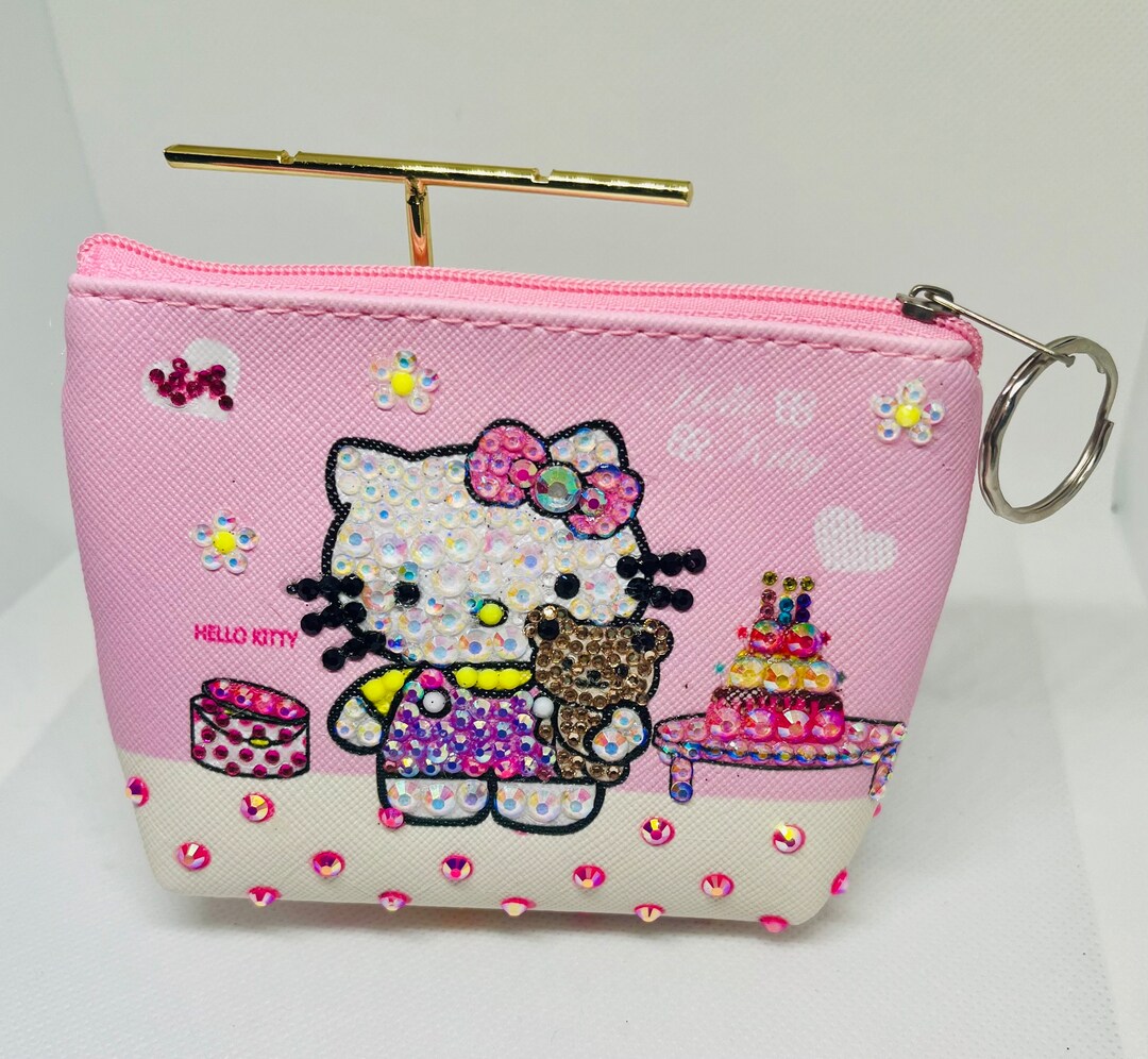 Hello Kitty Bedazzled Rhinestone Coin Purse Keychain - Etsy