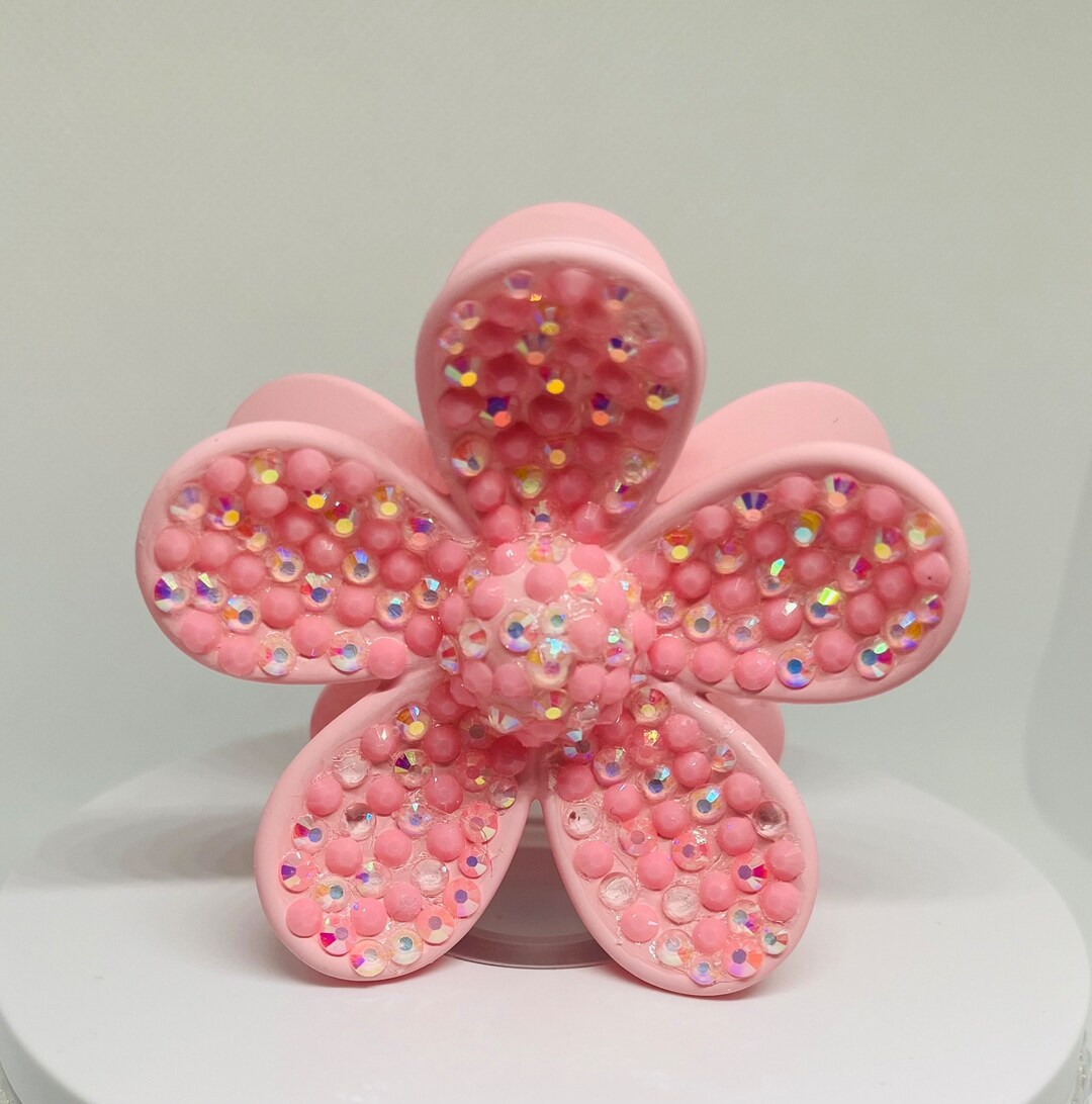 Bedazzled Multi Color Rhinestones Bling Daisy Flower Shaped Hair Claw ...