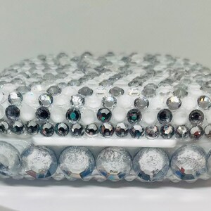 Bedazzled White Silver Metallic AB Crystal Rhinestones Bling Invisalign ...