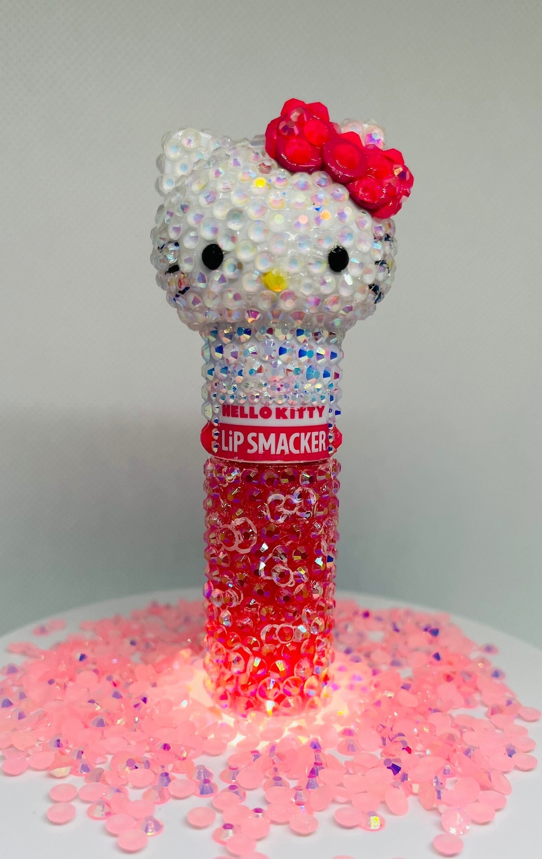 Bedazzled Rhinestone Hello Kitty Lip Smackers Bling Lip Gloss in Kiwi ...