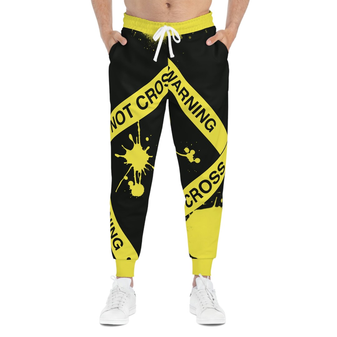Caution Zone, Unique Caution Tape Joggers for Men and Women, Caution ...