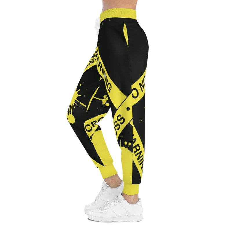 Caution Zone, Unique Caution Tape Joggers for Men and Women, Caution ...