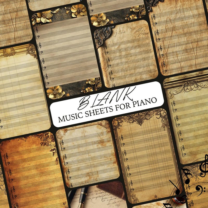 Piano Blank Sheet Music - Etsy