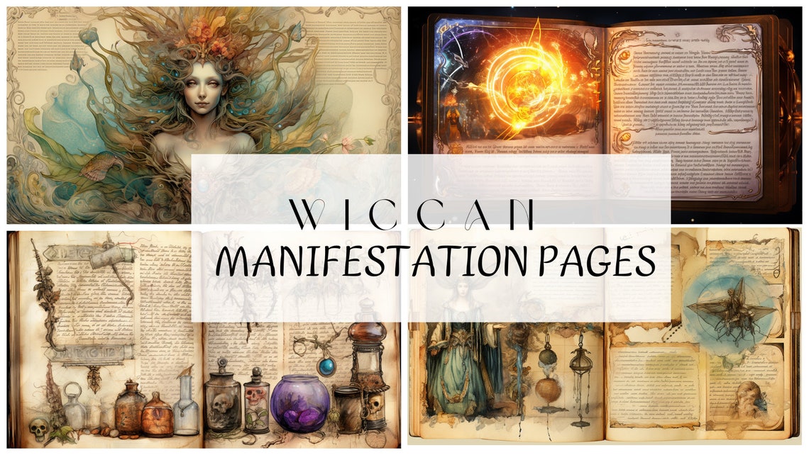 Magical Diary, Fantasy Junk Journal Kit, Witch Grimoire, Wiccan Spell ...