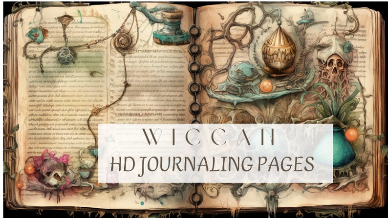 Magical Diary, Fantasy Junk Journal Kit, Witch Grimoire, Wiccan Spell ...