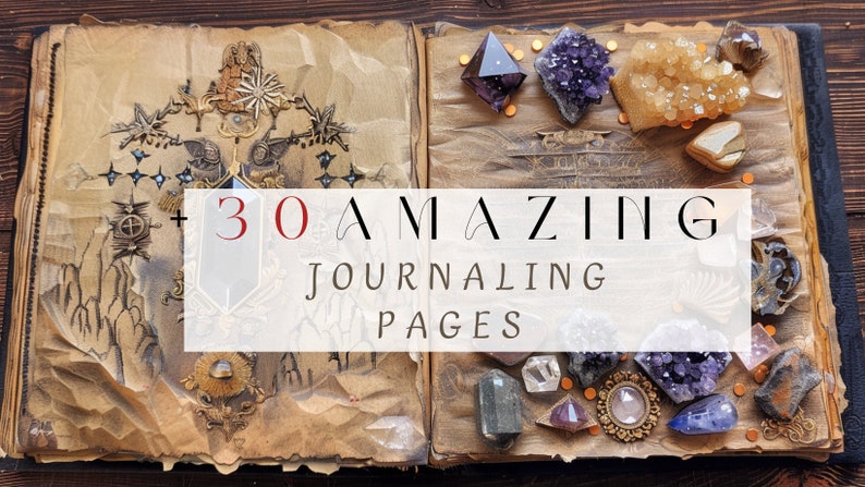 Magical Diary, Fantasy Junk Journal Kit, Witch Grimoire, Wiccan Spell ...