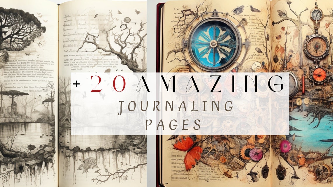 Manifestation Diary, Vintage Journal, Mixed Media, Fantasy Junk Journal ...