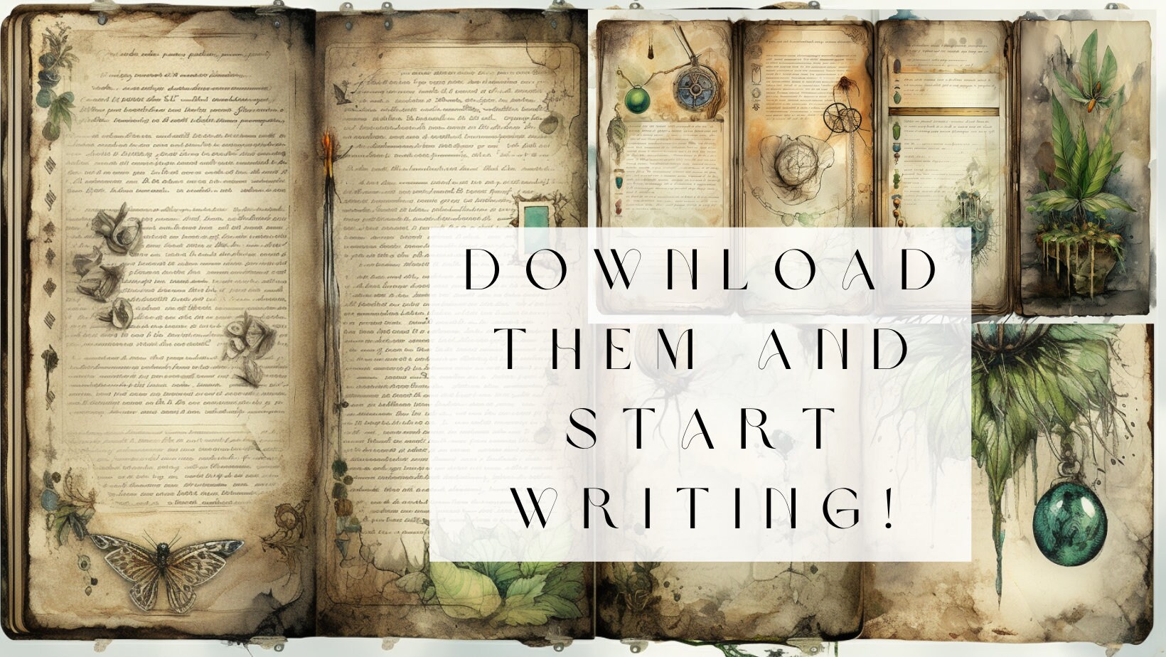 Magical Plants Spells Diary, Apotecary for Witchcraft, Fantasy Junk ...