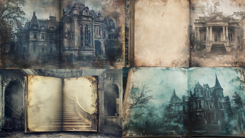 Ghosts Diary Printable, Mystery Mansion, Haunted House, Haunting Junk ...