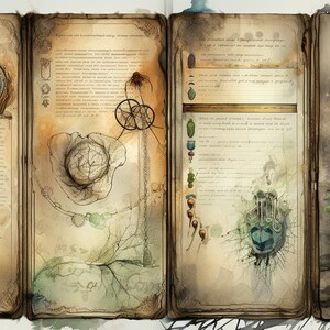 Magical Plants Spells Diary, Apotecary for Witchcraft, Fantasy Junk ...