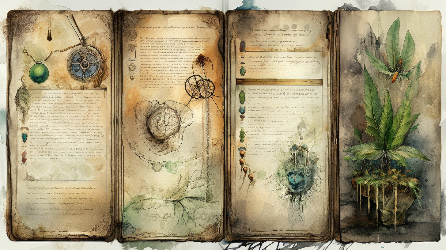 Magical Plants Spells Diary, Apotecary for Witchcraft, Fantasy Junk ...