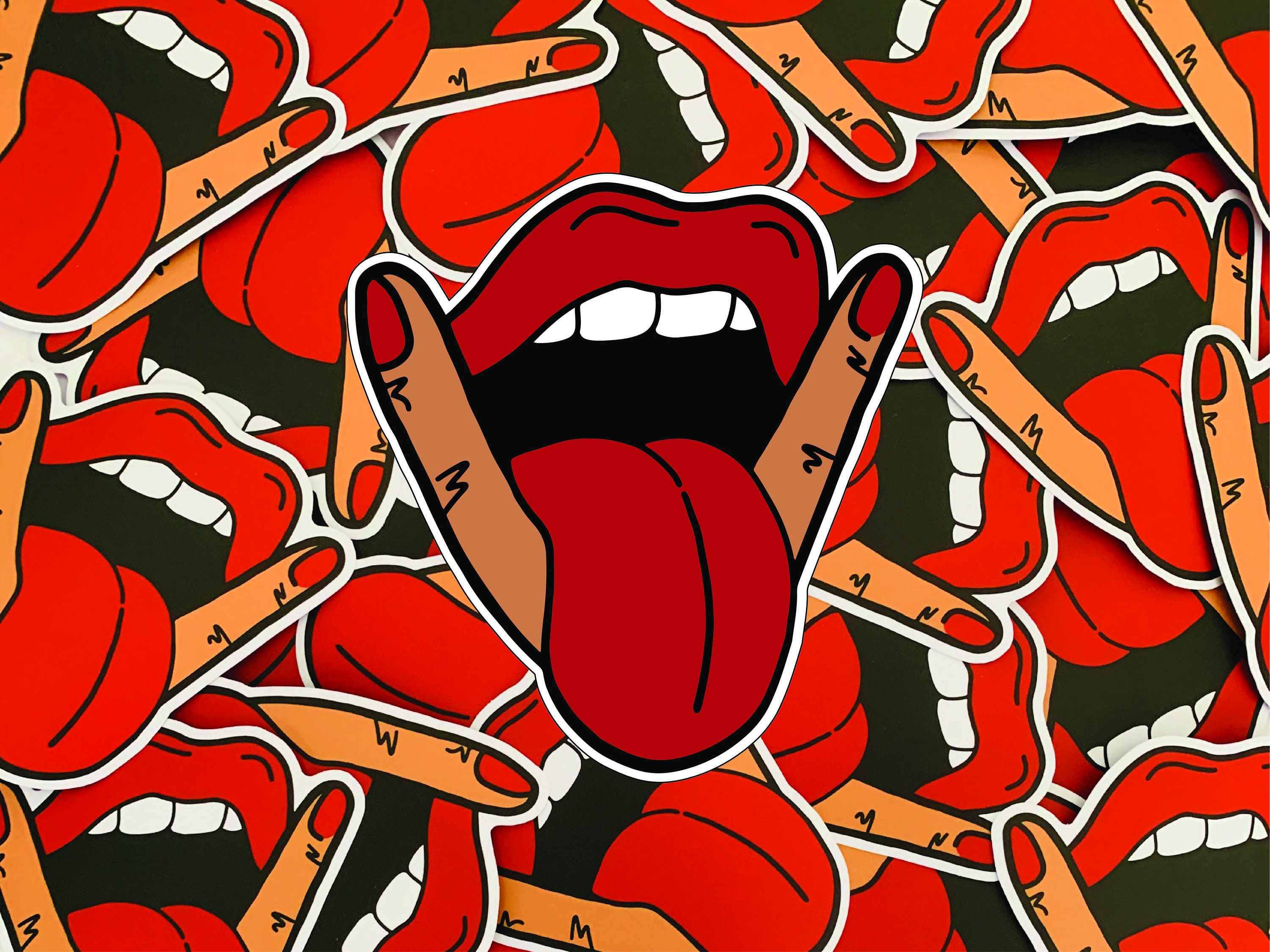 V-tongue Sticker LGBTQ Queer Lesbian Vinyl Sticker - Etsy