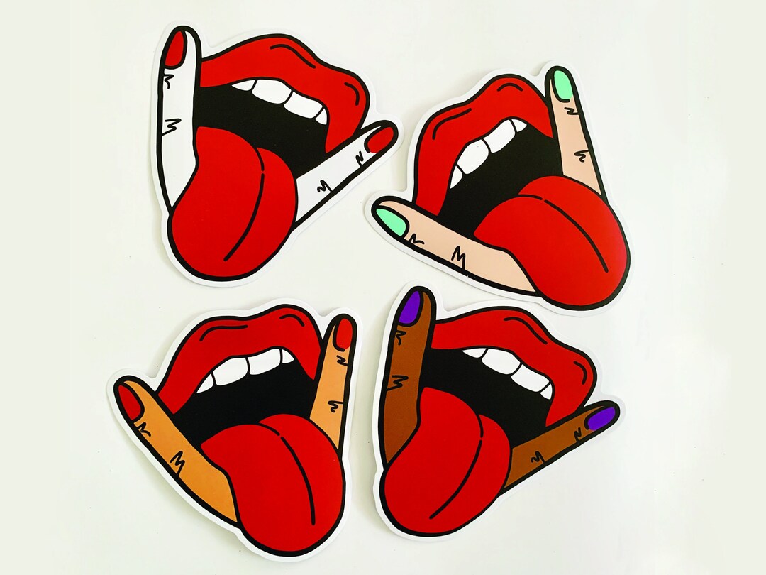 V-tongue Sticker LGBTQ Queer Lesbian Vinyl Sticker - Etsy