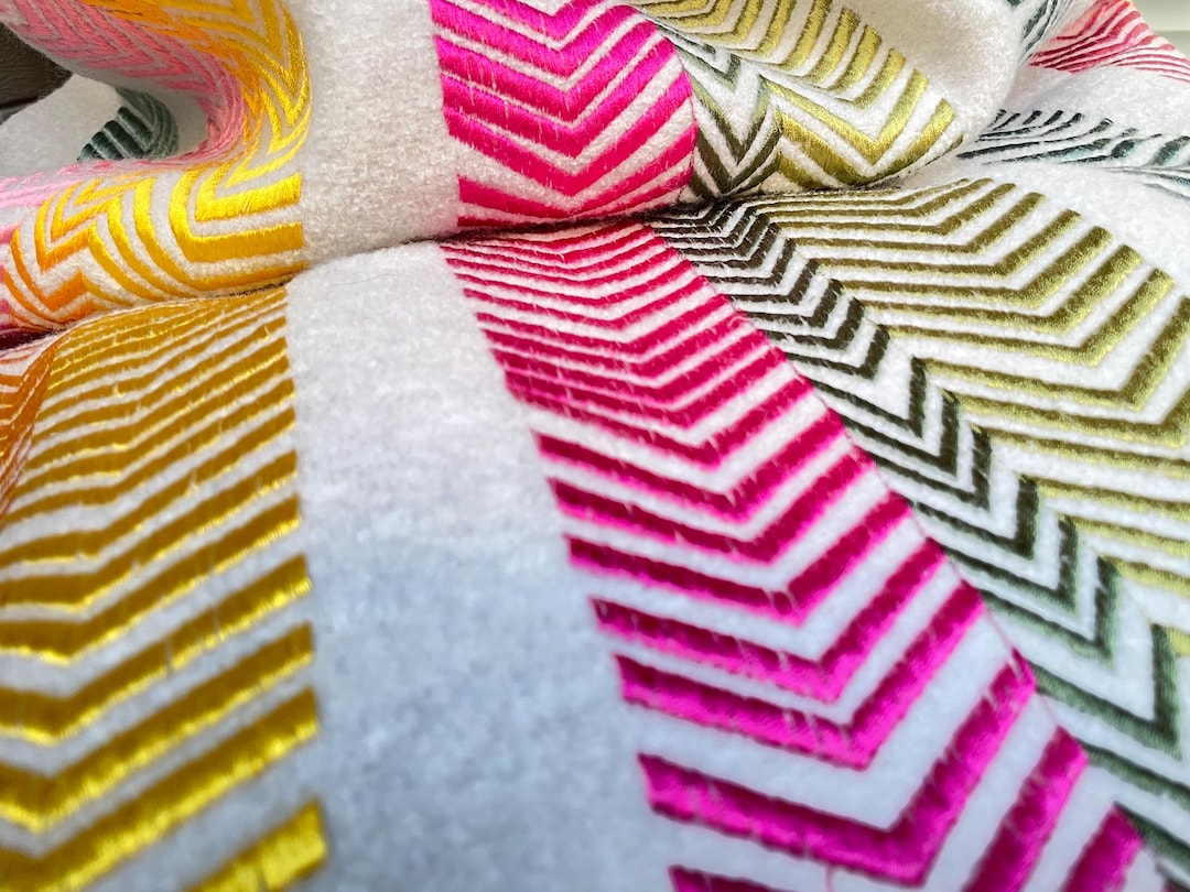 Christopher Farr Bookends Embroidered Fabric - Etsy