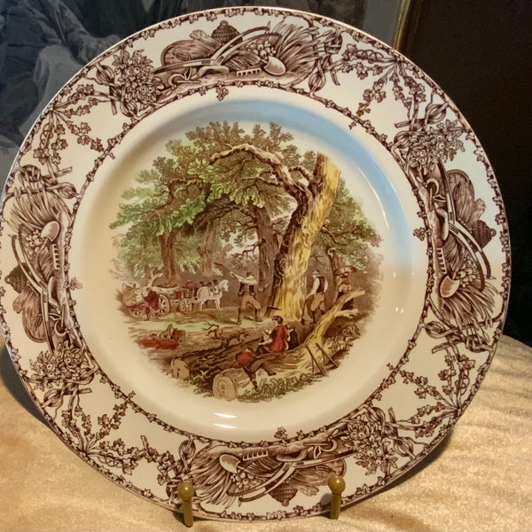 Antique Forest Plate - Etsy