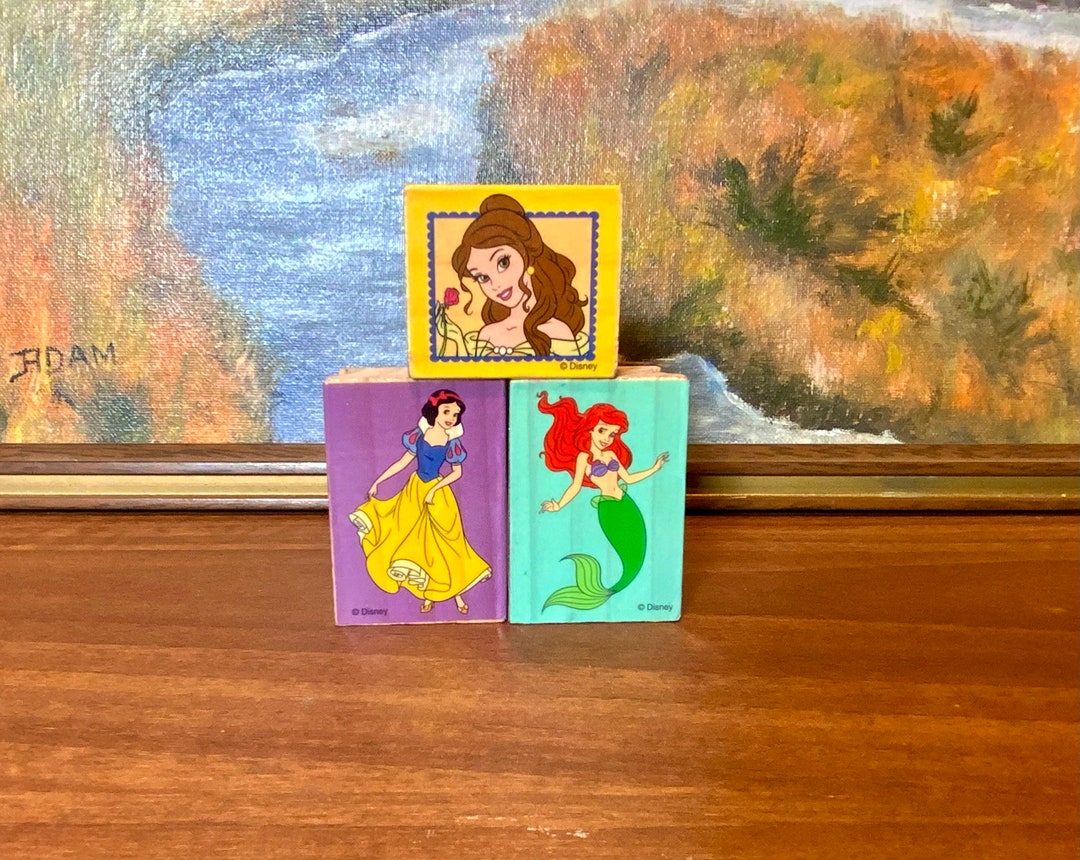 Set of 3 Vintage Disney Princess Stamps Ariel Belle Snow White Little ...