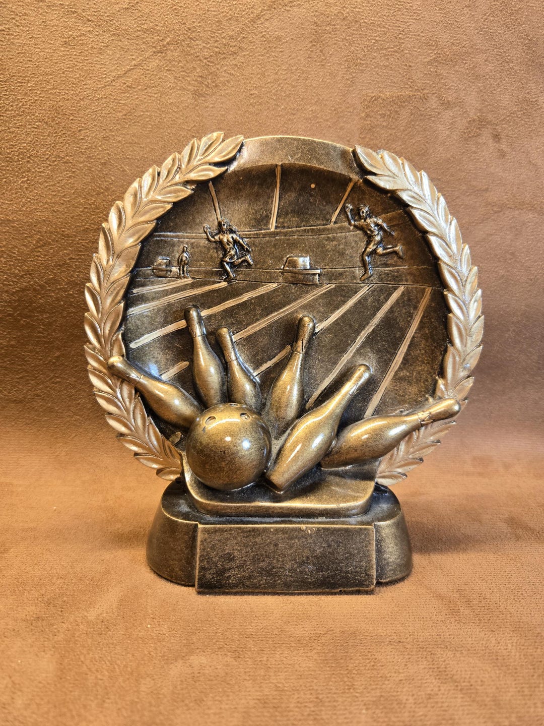 90s Copper-toned Bowling Trophy - Etsy