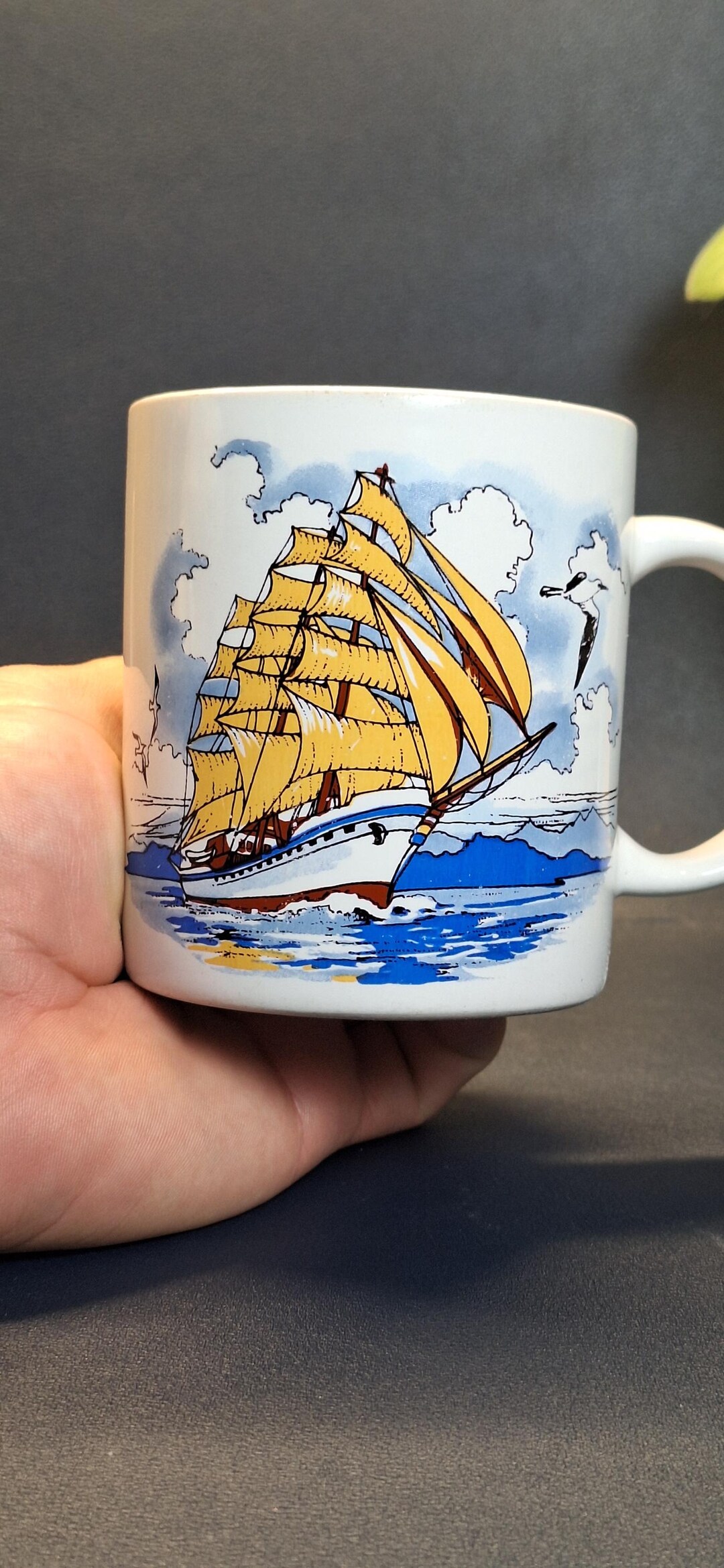 Clipper Sailing Ship Mug - Etsy