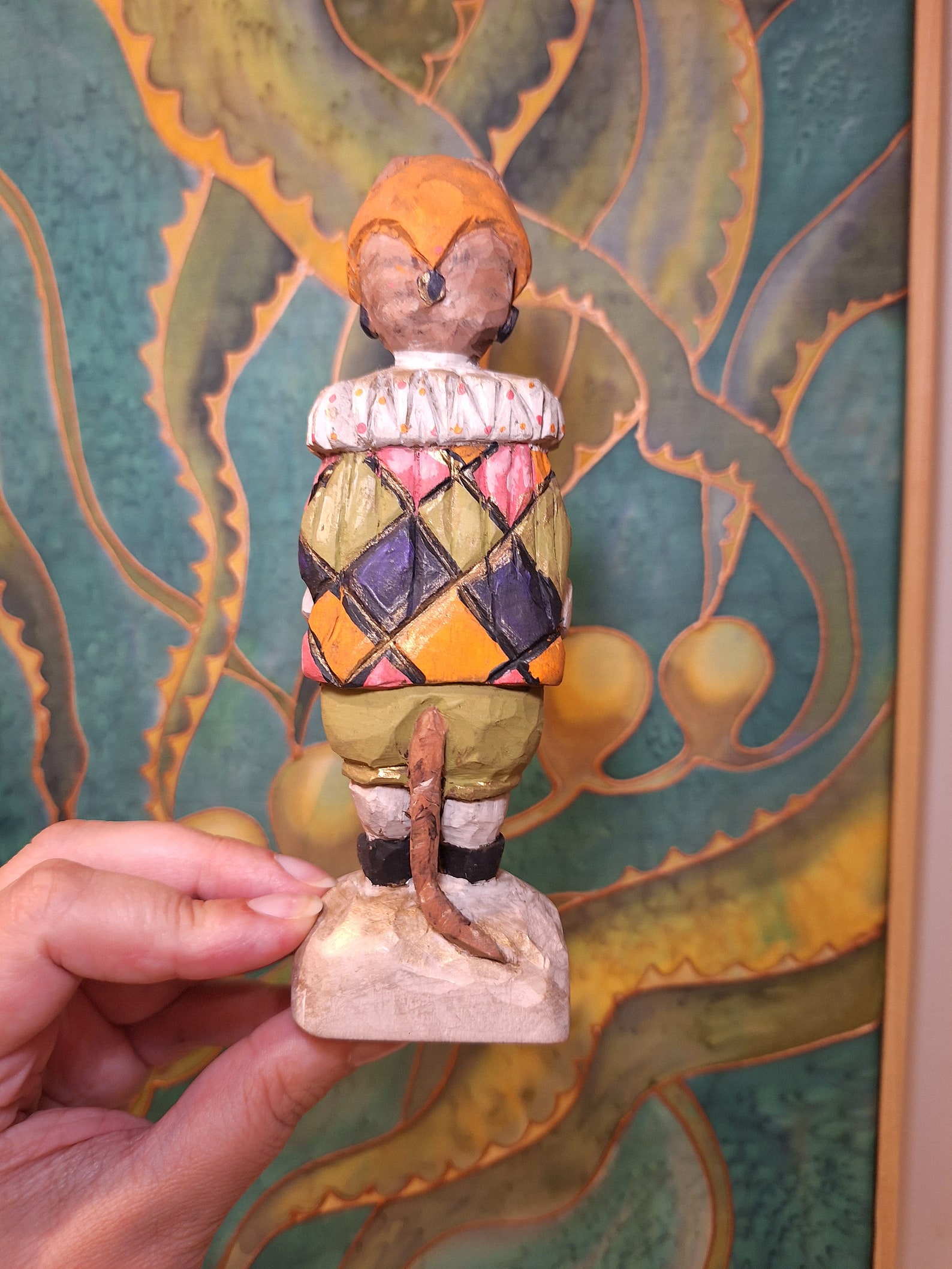 Vintage Quirky One of a Kind Carved Wood Cat Jester Sculpture - Etsy