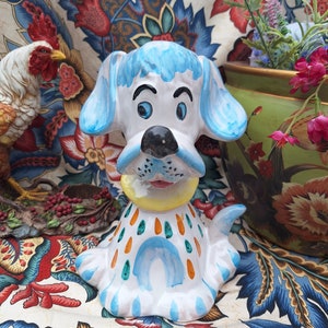 Vintage Italian Ceramic MCM Dog Coin Bank - Etsy