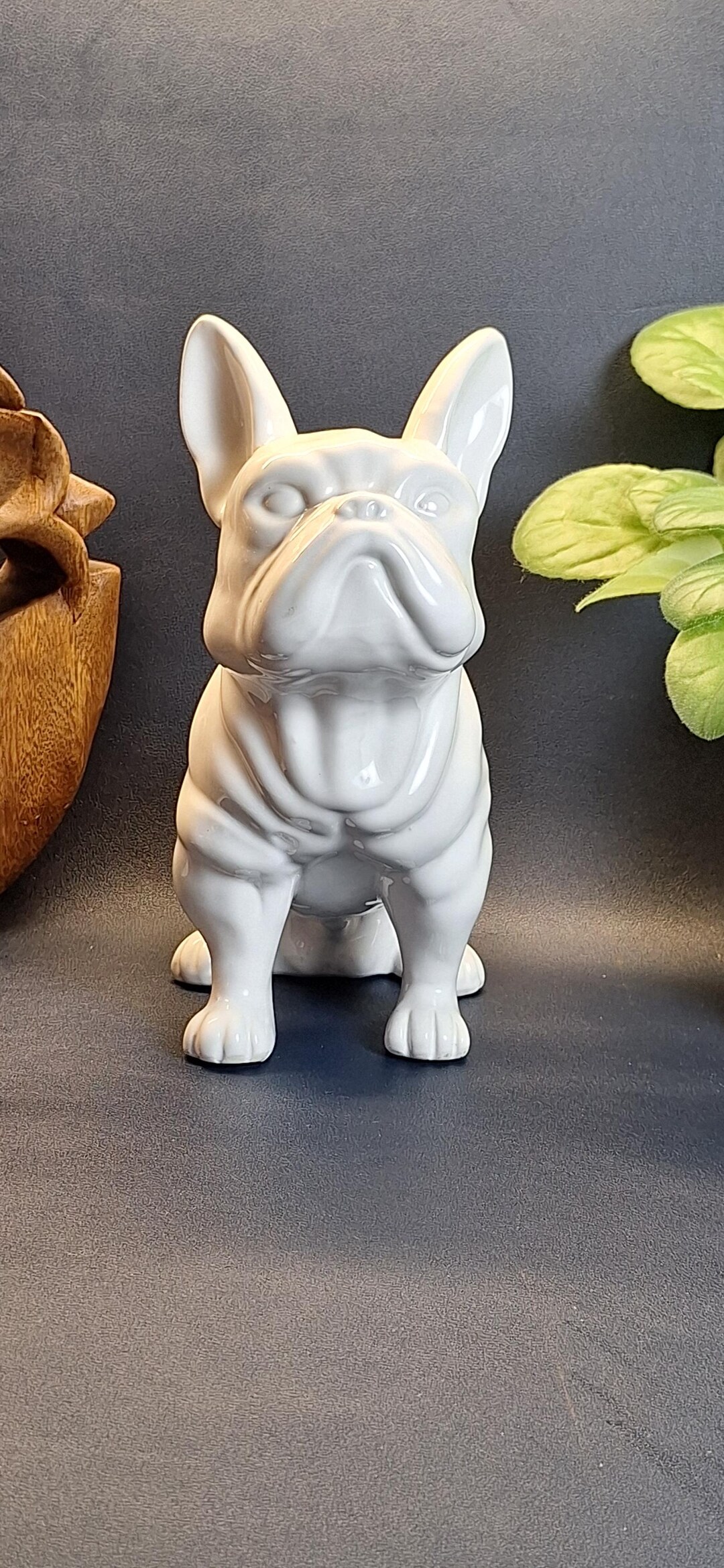 Large Ceramic Bulldog Figurine - Etsy