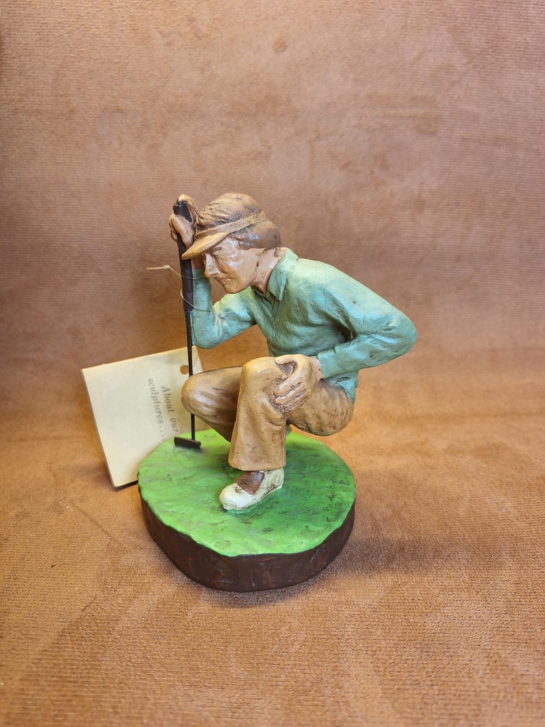 Rare Antique Wood Golfer Statue - Etsy