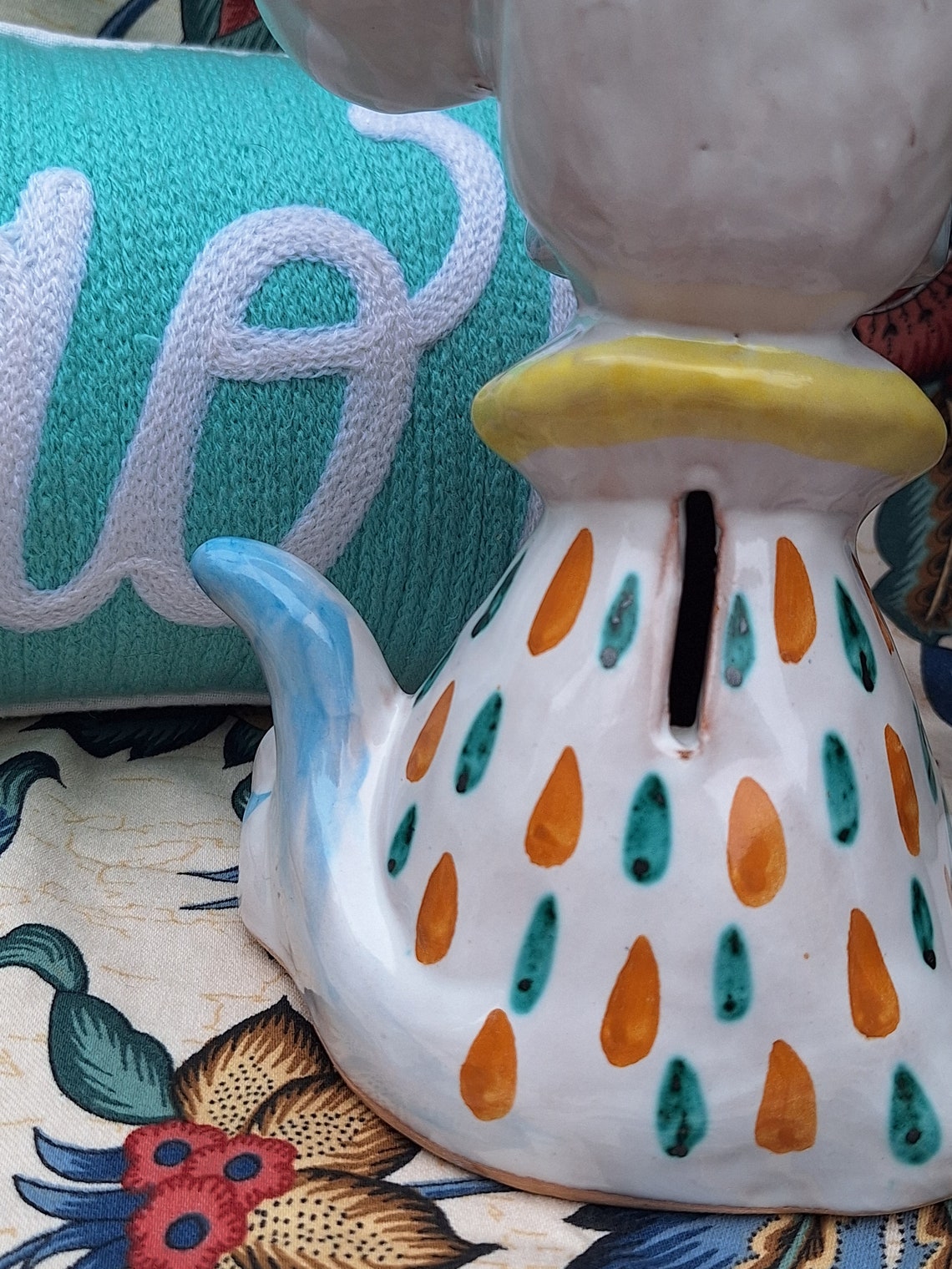 Vintage Italian Ceramic MCM Dog Coin Bank - Etsy