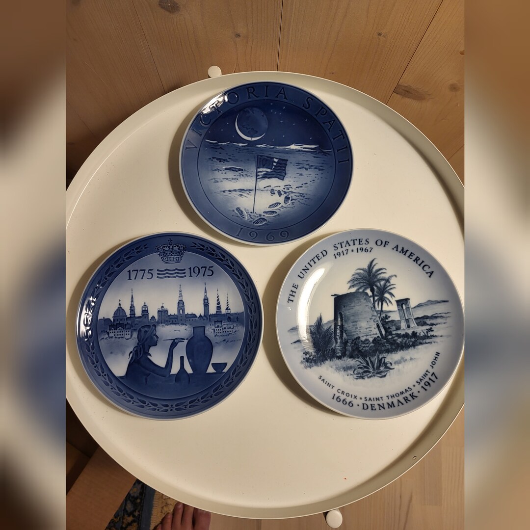 Royal Copenhagen Memory Plates, USA, Danish Design, Moonlanding, 200 ...