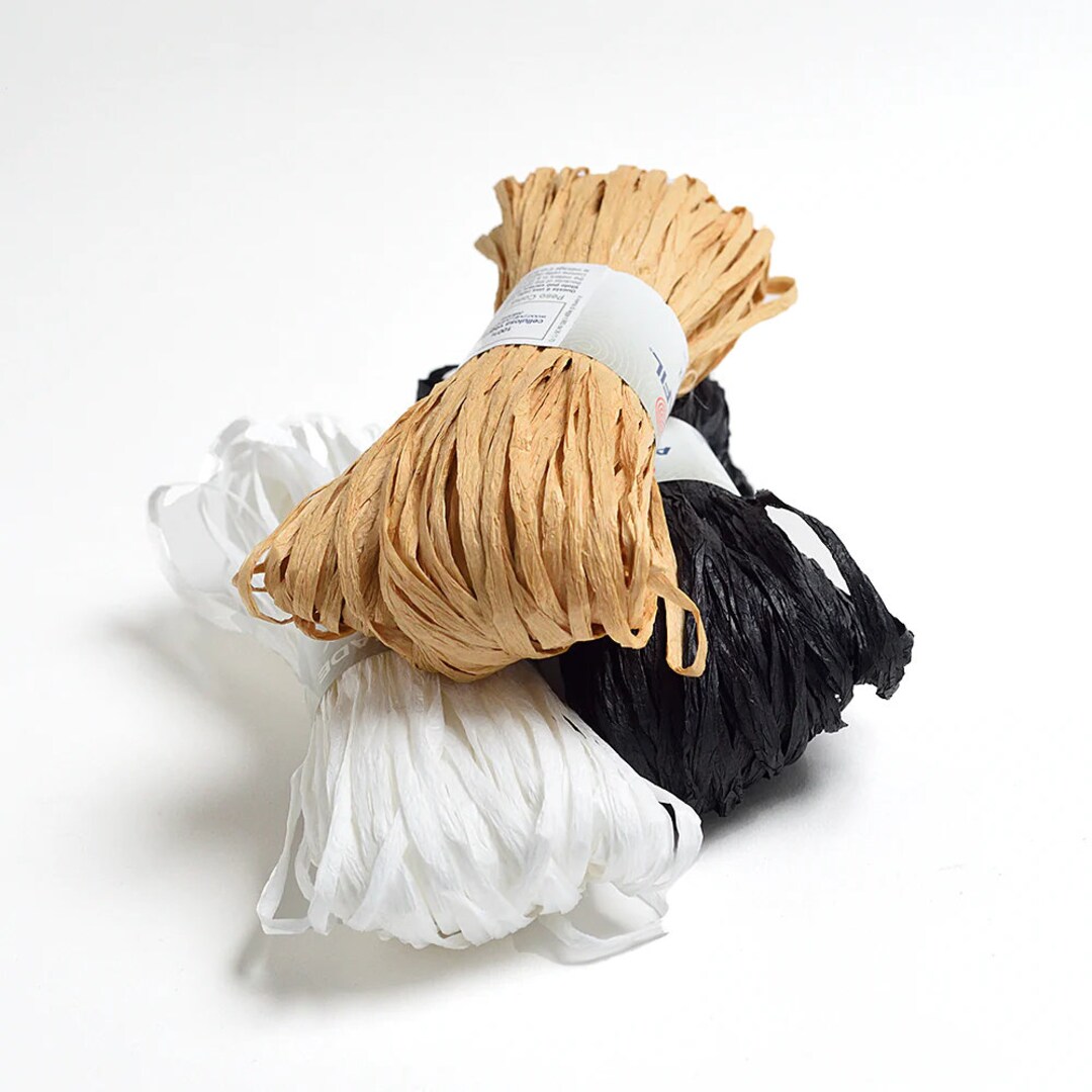 NATURAL RAFFIA YARN Crochet Friendly Vegan Natural Biodegradable - Etsy