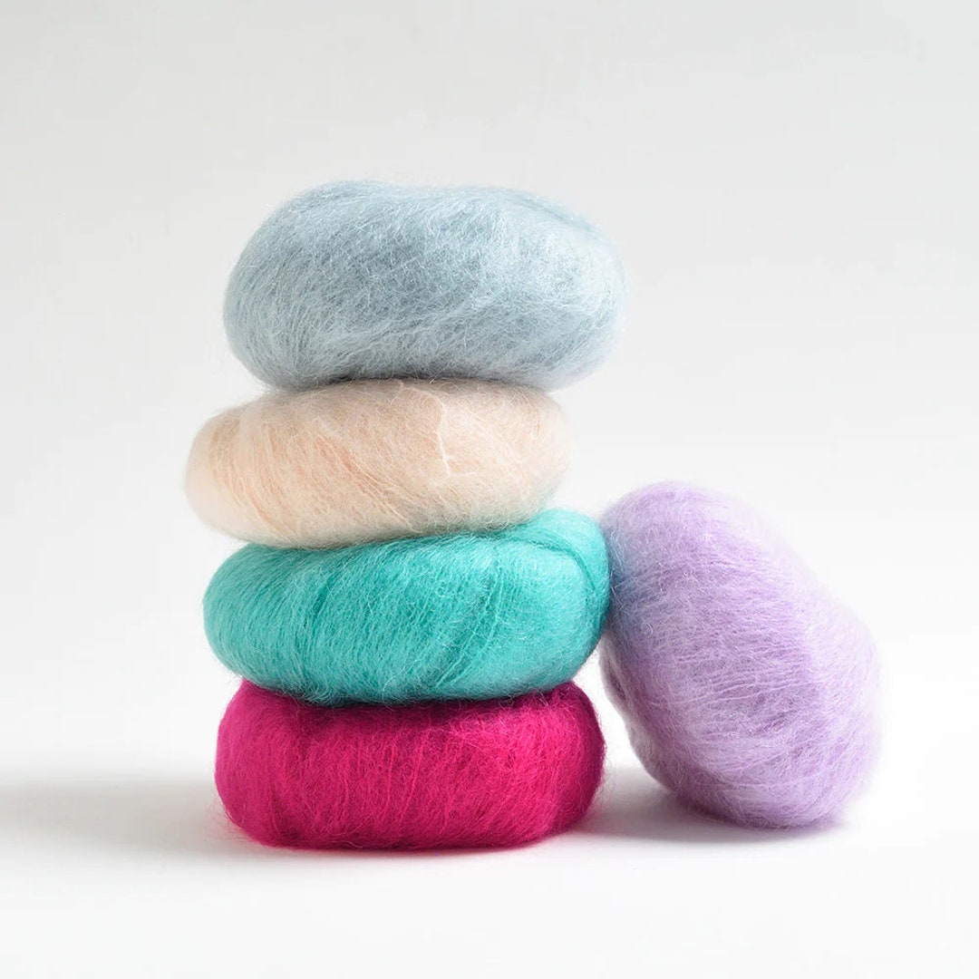 SUPERSOFT MOHAIR YARN Wool Mohair Knitting Yarn Fluffy & Hairy ...