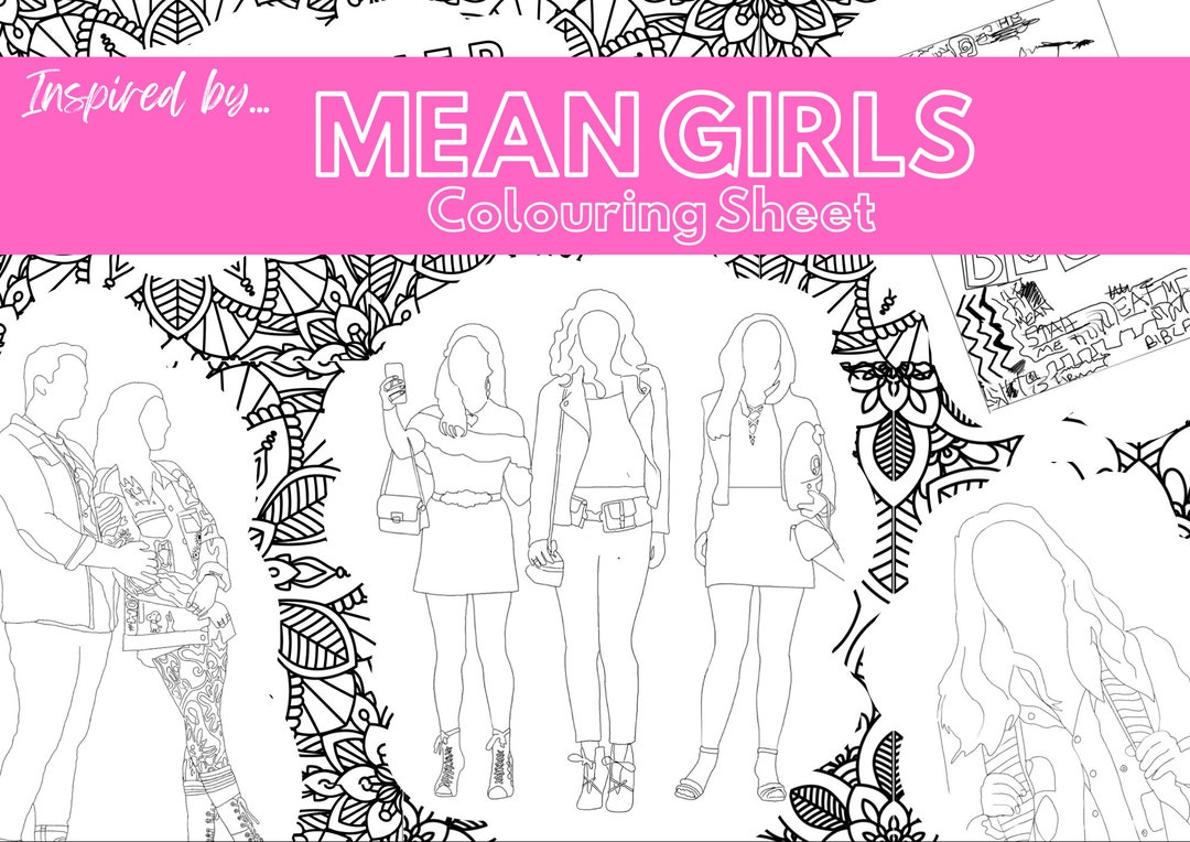 Mean Girls the Musical Inspired Colouring Page - Etsy