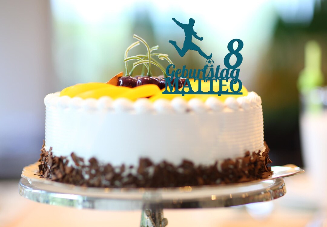 PLA Cake Topper for Children's Birthday Party, Footballer Design ...