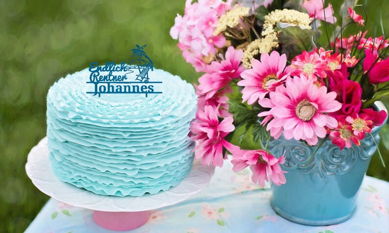 Topper Finally Pensioner, Finally Pensioner Cake Plug Colored Plug Cake ...