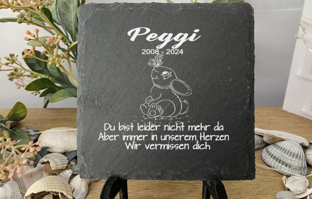 Memorial Plaque Animal Gravestone Grave Marker Memorial Plate Hare ...
