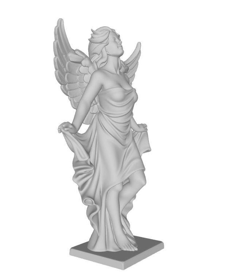 Magnificent Angel Sculpture White – Baroque & Art Nouveau – Elegant ...