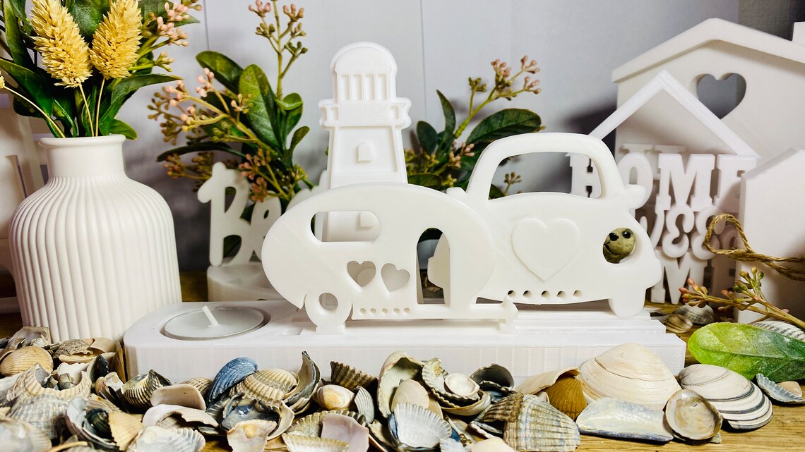 VW Beetle & Caravan Insert With Hearts Camping Wedding Silicone Mold ...