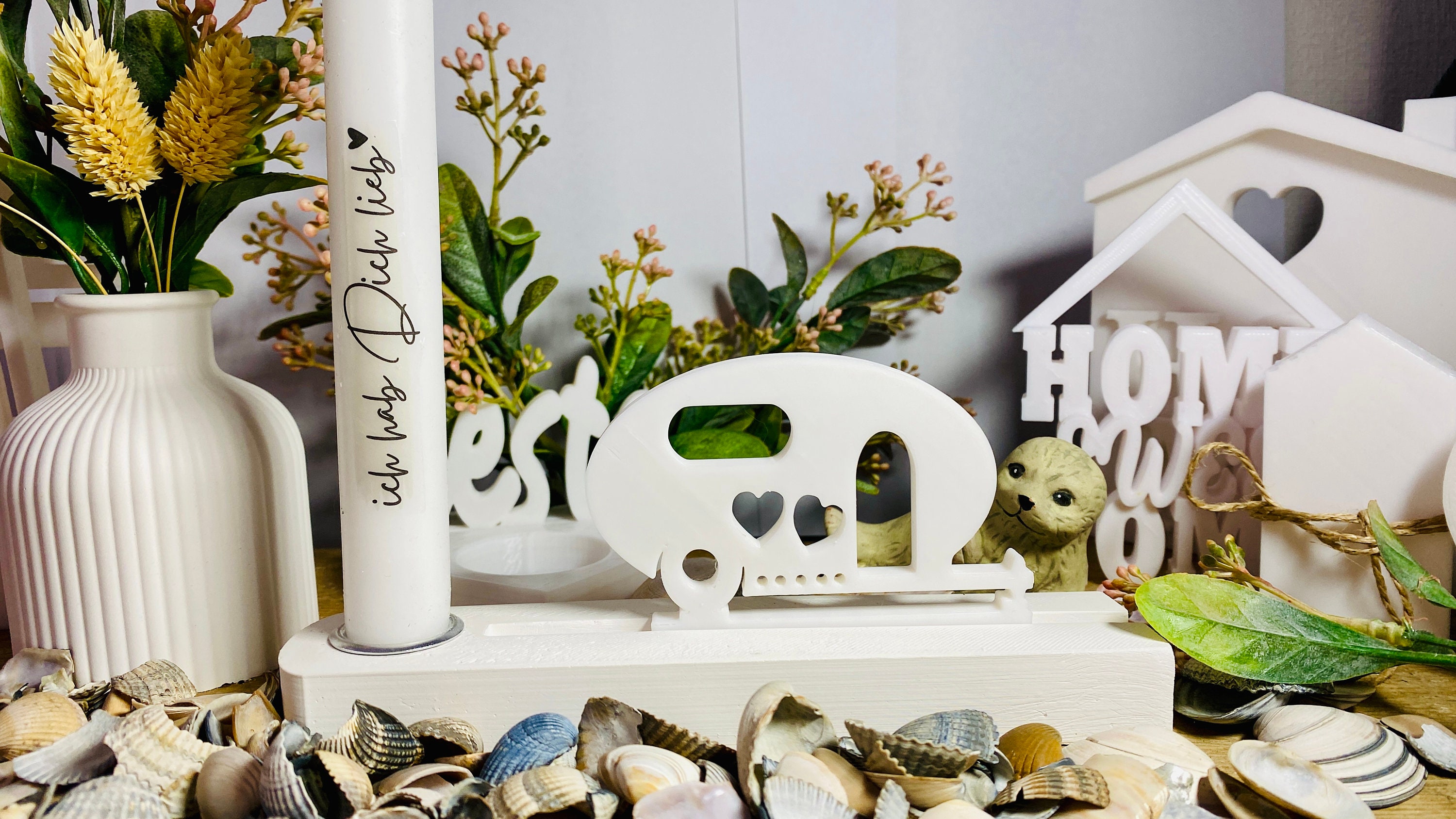 VW Beetle & Caravan Insert With Hearts Camping Wedding Silicone Mold ...