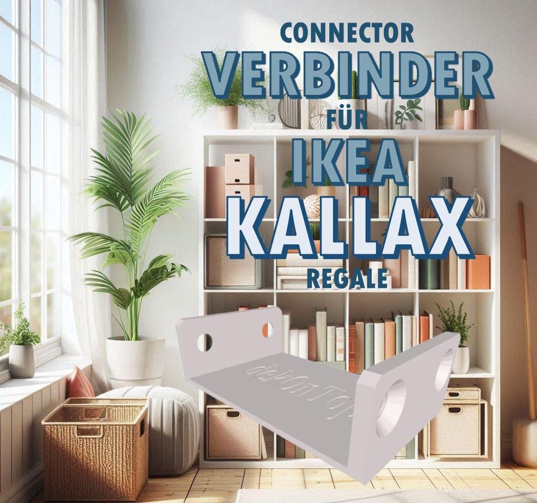 Connector for IKEA Kallax Shelf - Connection Option - Without Screws ...
